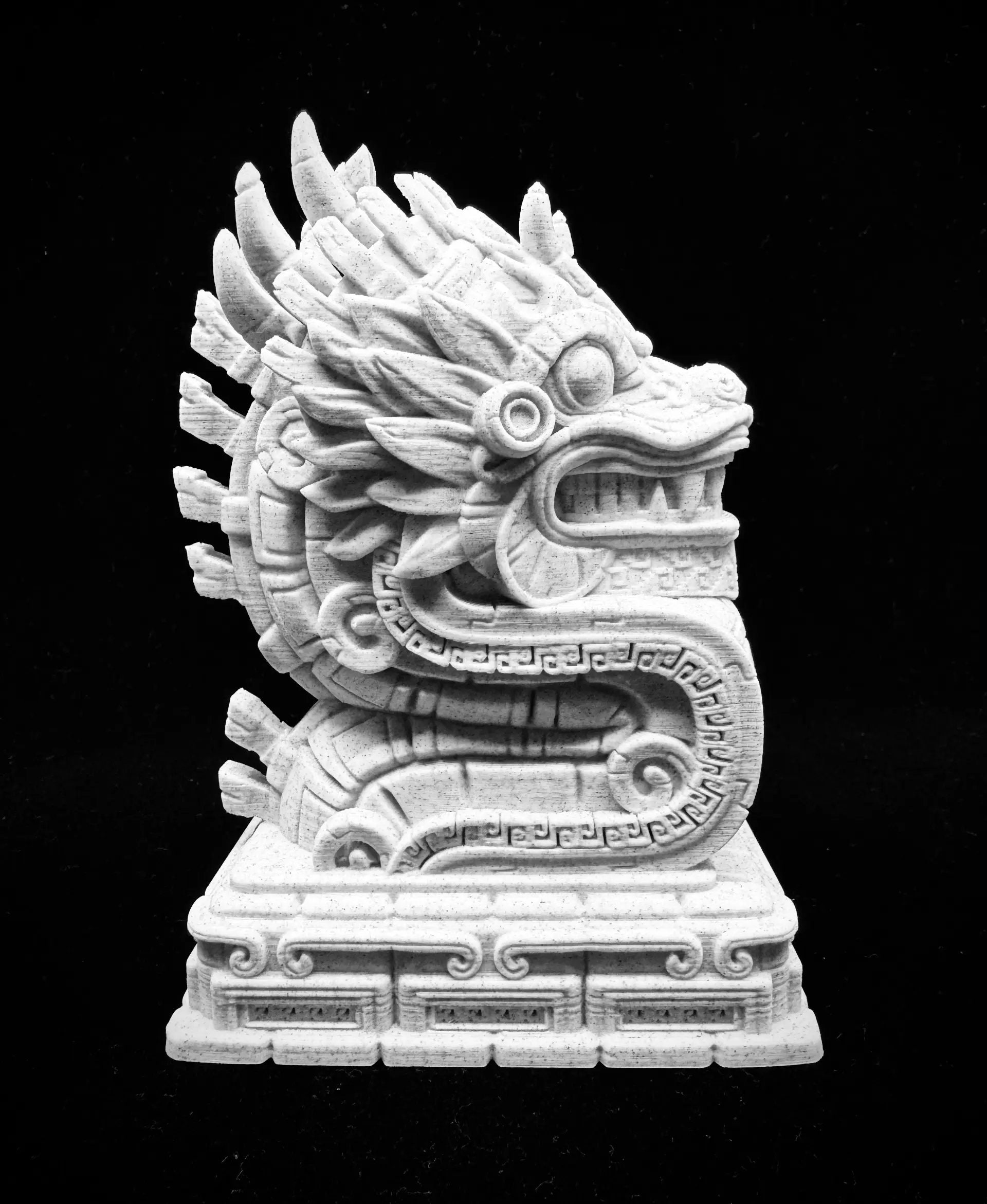 Aztec Dragon Bust pre Supported and Unsupported, Stl File 3D Printing ...