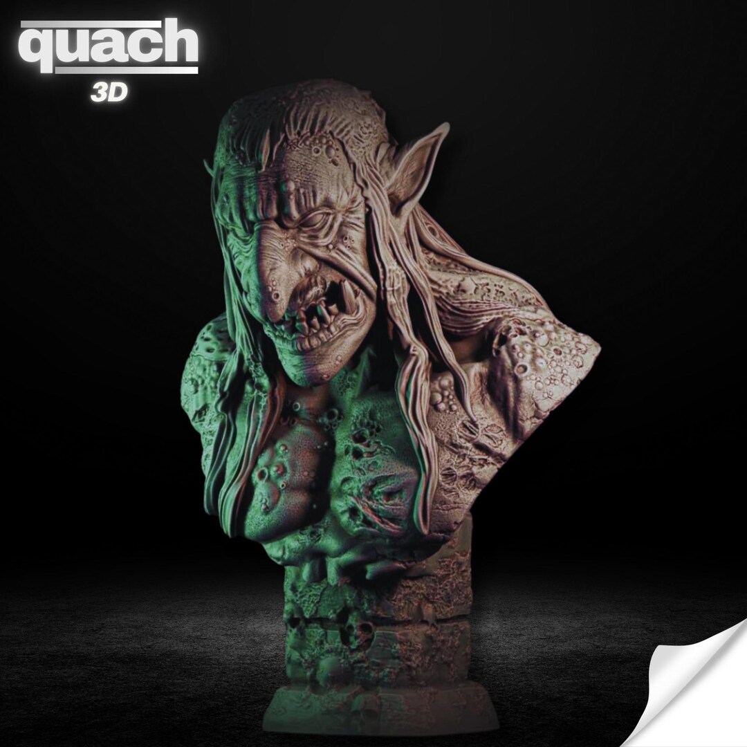 Swamp Troll Bust (pre Supported and Unsupported), Swamp Stl File 3D ...