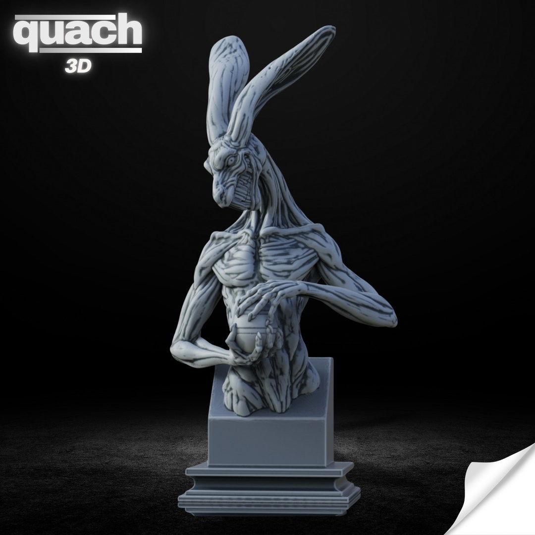 Anti-easter Bunny Bust (pre Supported and Unsupported), Anti Easter ...