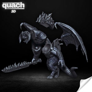 Balrog Figure (pre Supported and Unsupported), LOTR Stl File 3D ...