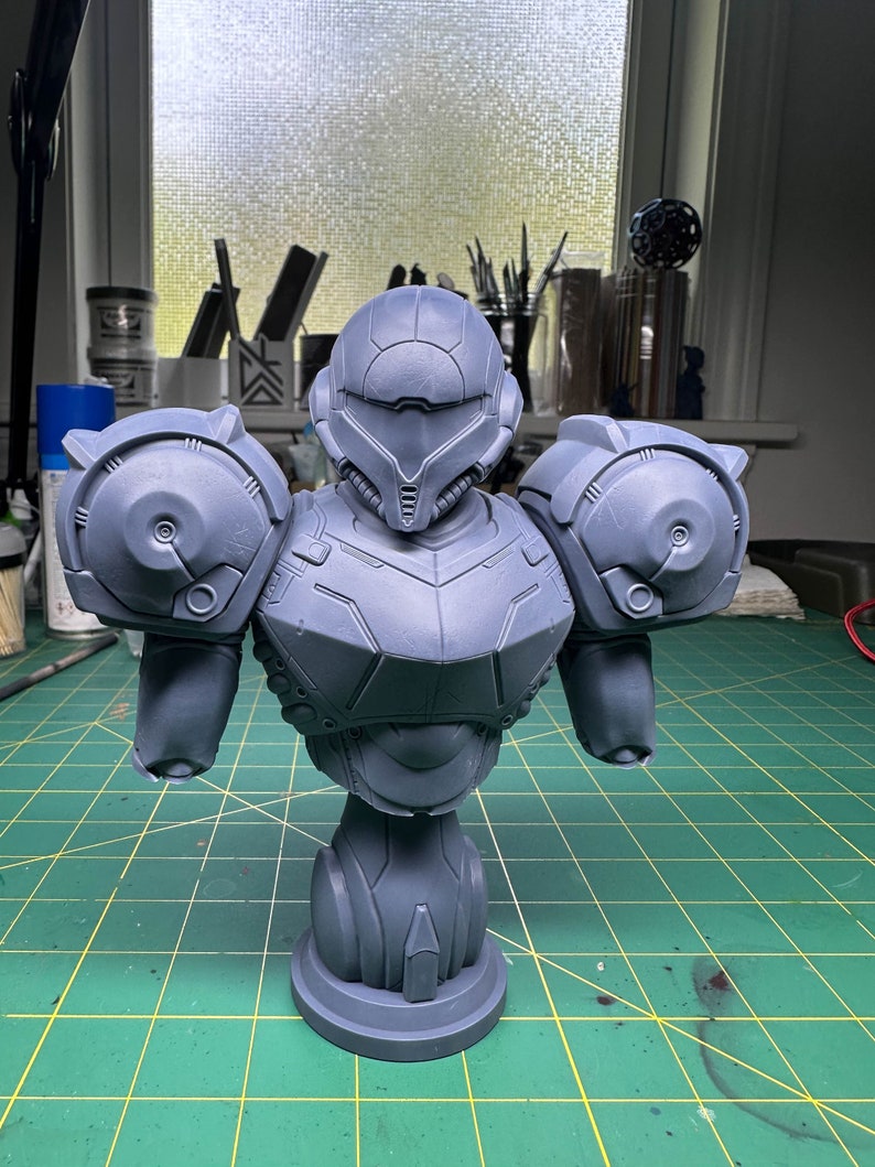 Samus Aran Bust pre Supported and Unsupported, Samus Aran Stl File 3D ...