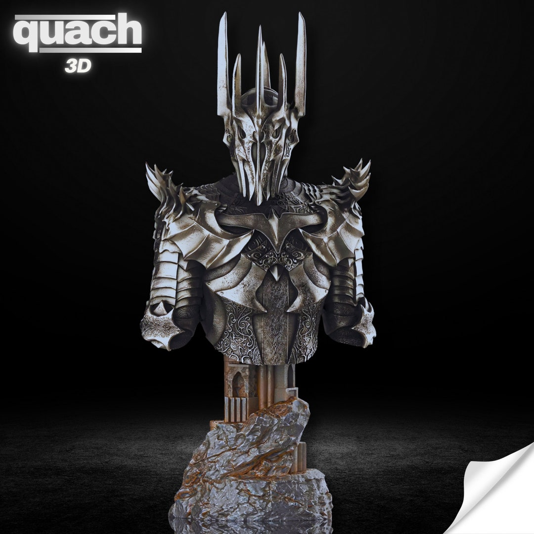 Sauron Bust (pre Supported and Unsupported), LOTR Stl File 3D Printing ...