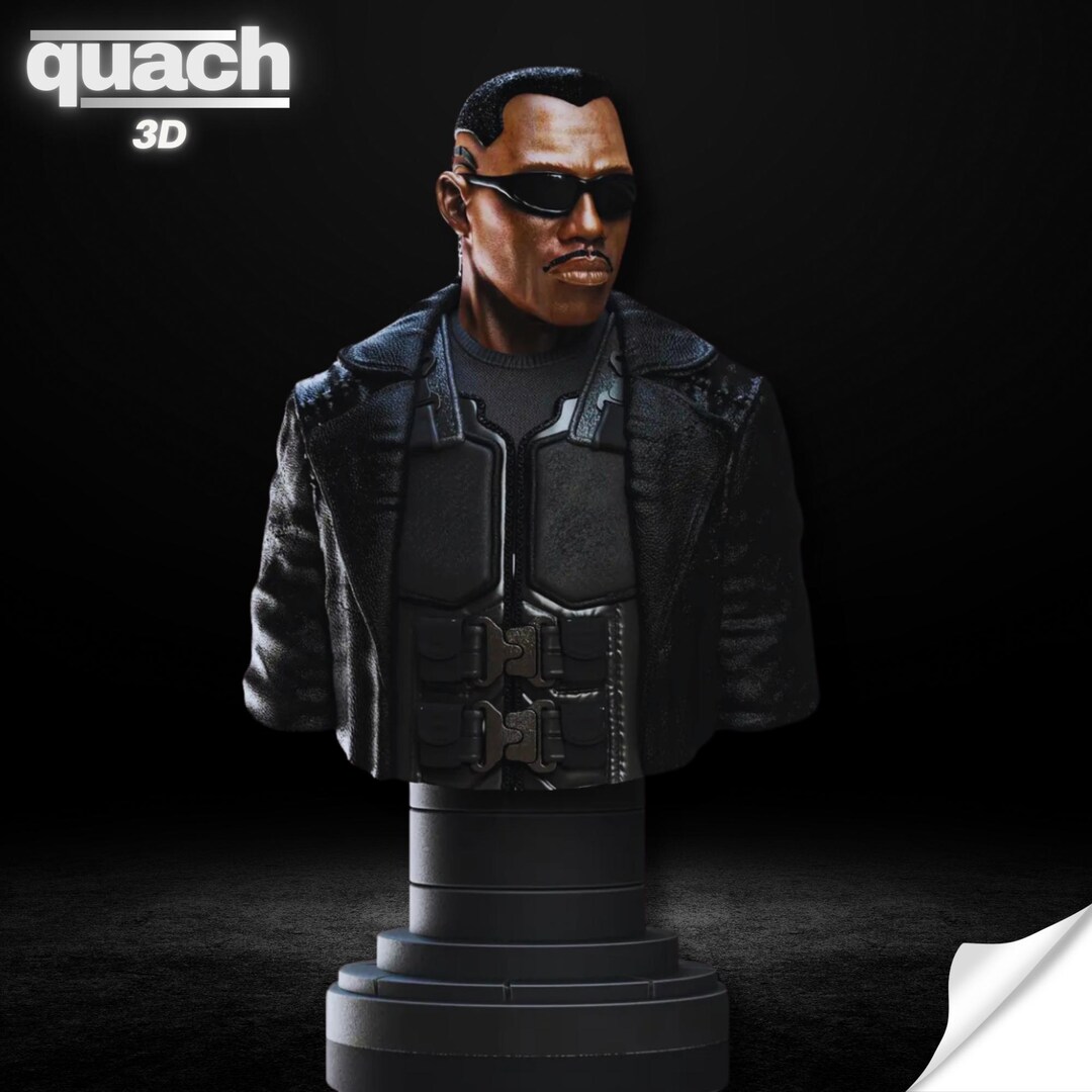 Blade Bust (pre Supported and Unsupported), Blade Stl File 3D Printing ...