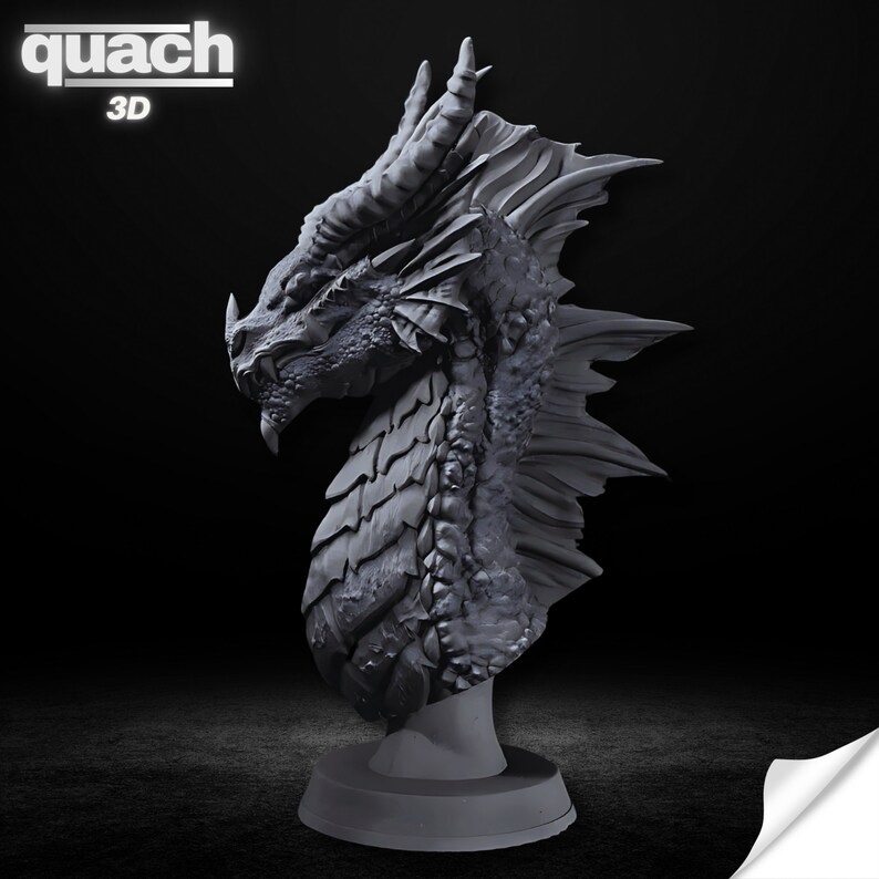 Red Dragon Bust pre Supported and Unsupported, Ancient Red Dragon Stl ...
