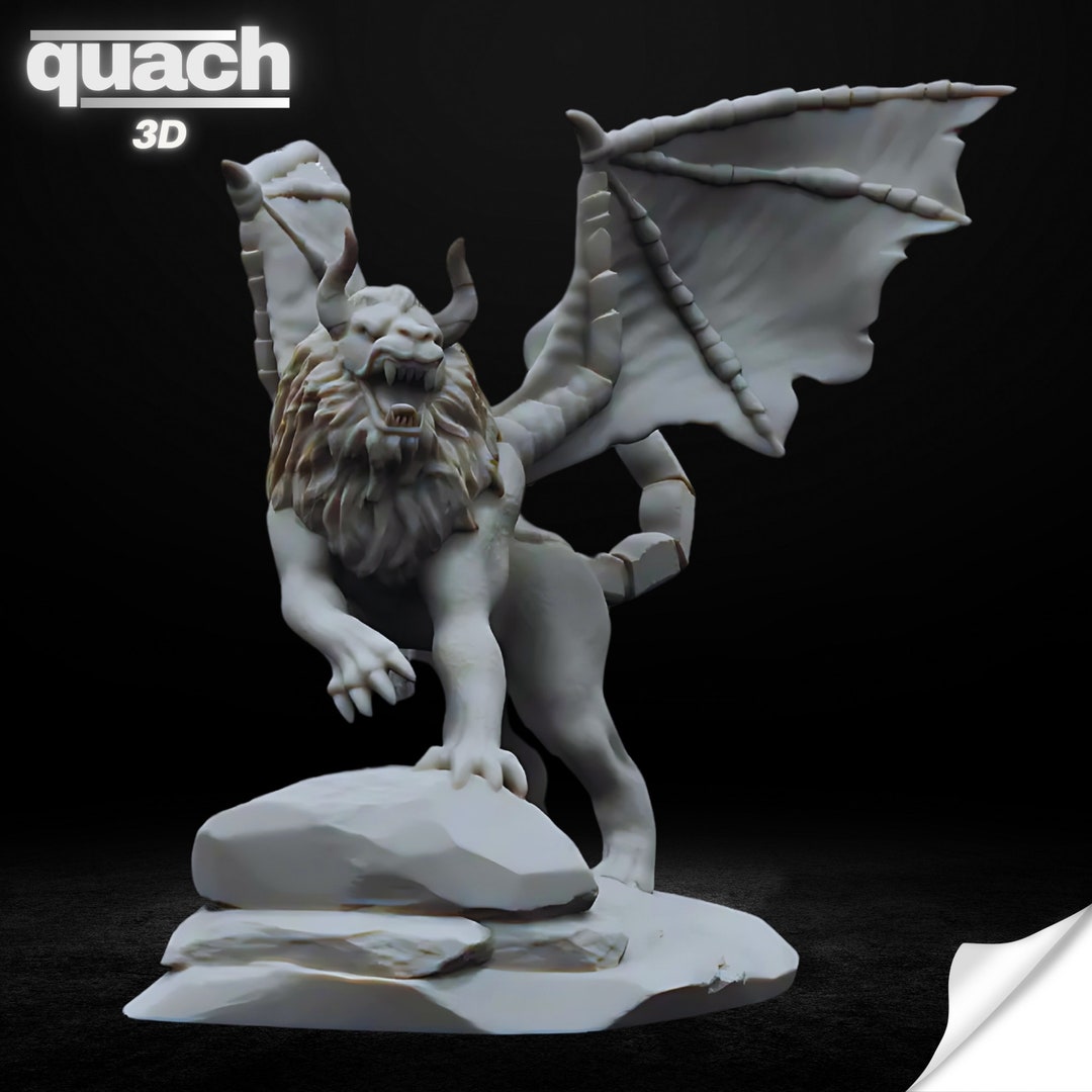 Manticore Figure parts and Full Figure, Egyptian Stl 3D Printing ...