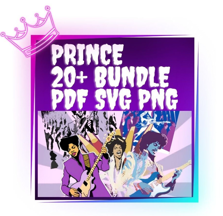 Prince SVG Clipart | Purple Rain Sticker | Music Legend SVG | Guitarist ...