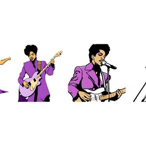 Prince SVG Clipart | Music Legend, Purple Rain Sticker (digital Files ...