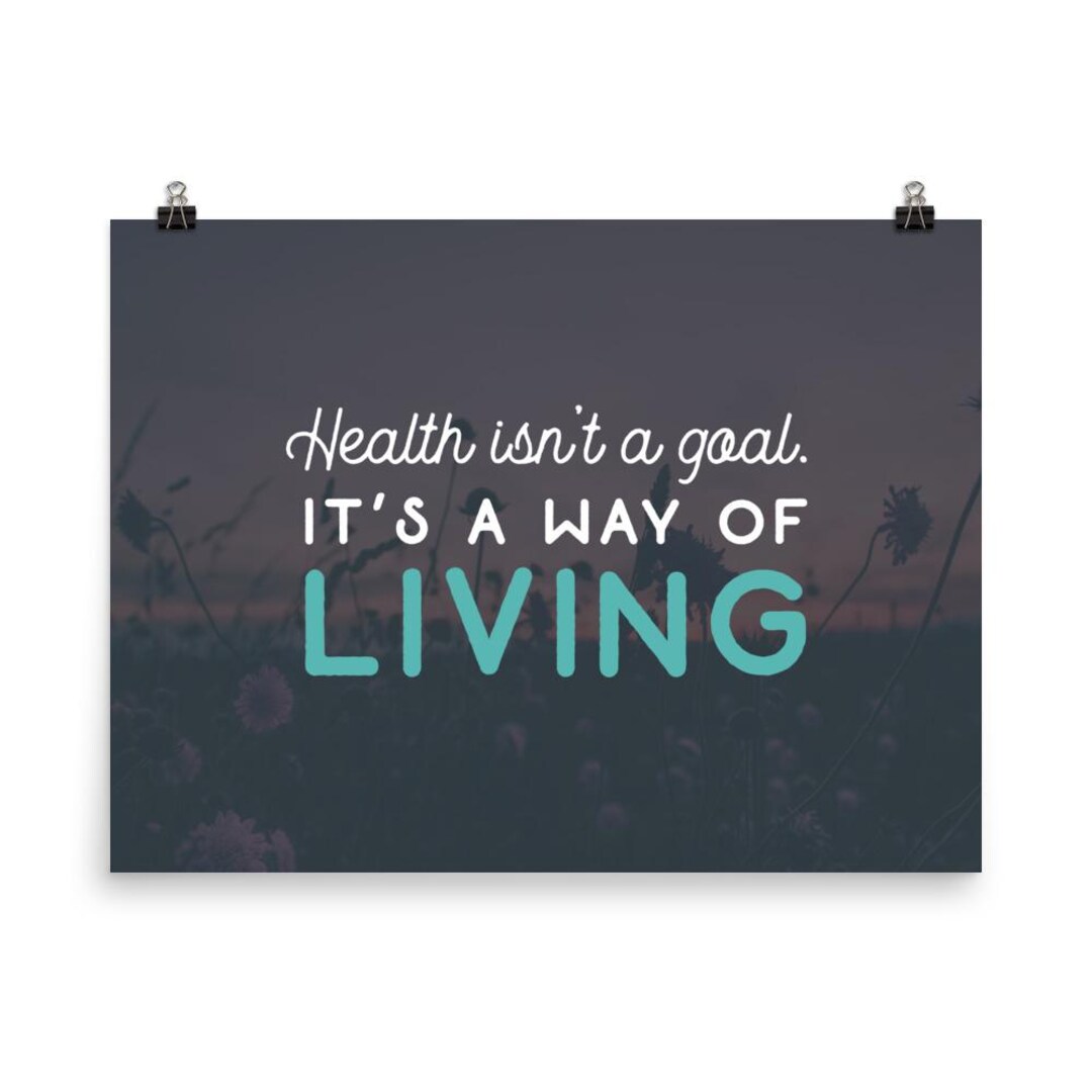 Health is a Way of Living Poster - Etsy