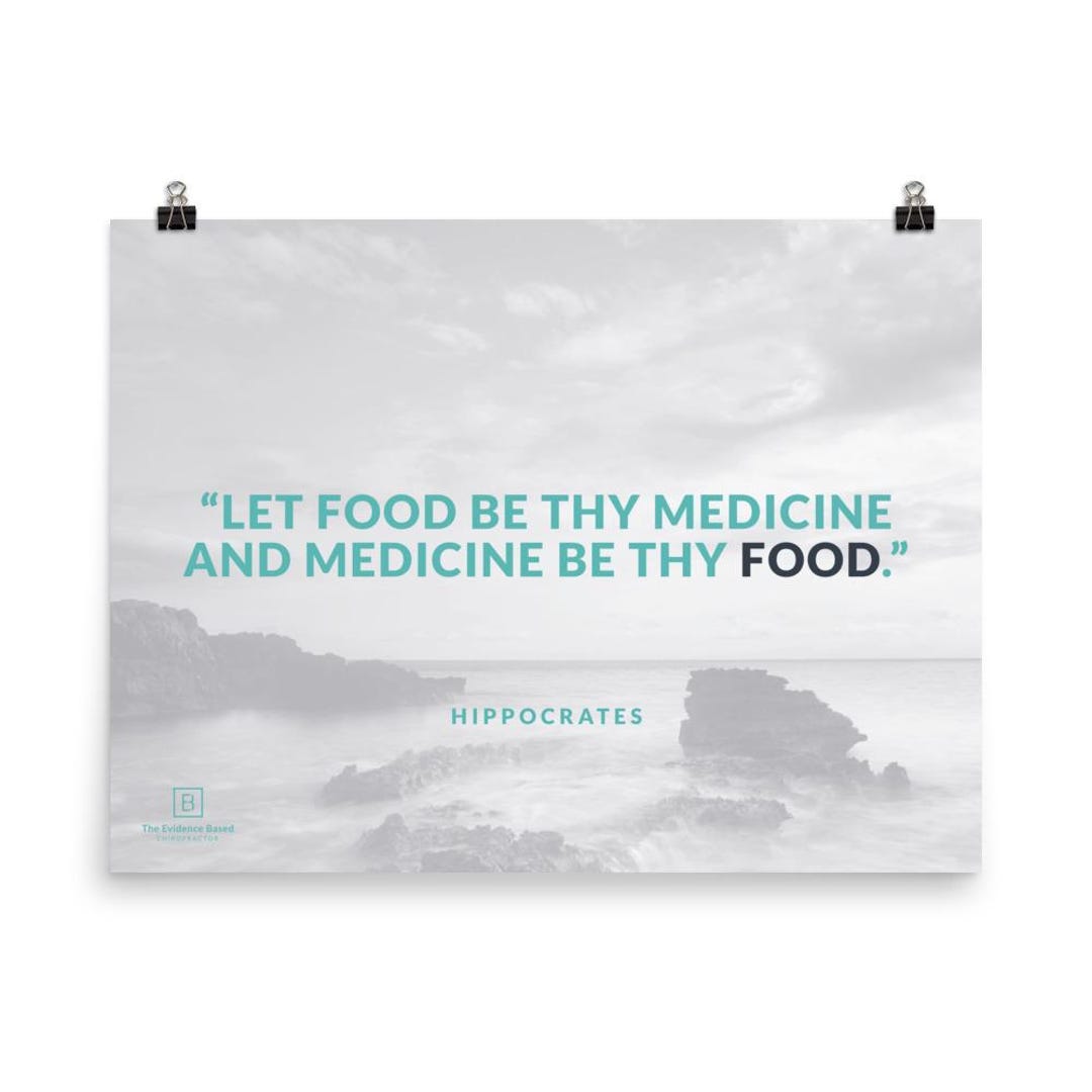 Hippocrates Food as Medicine Chiropractic Poster - Etsy