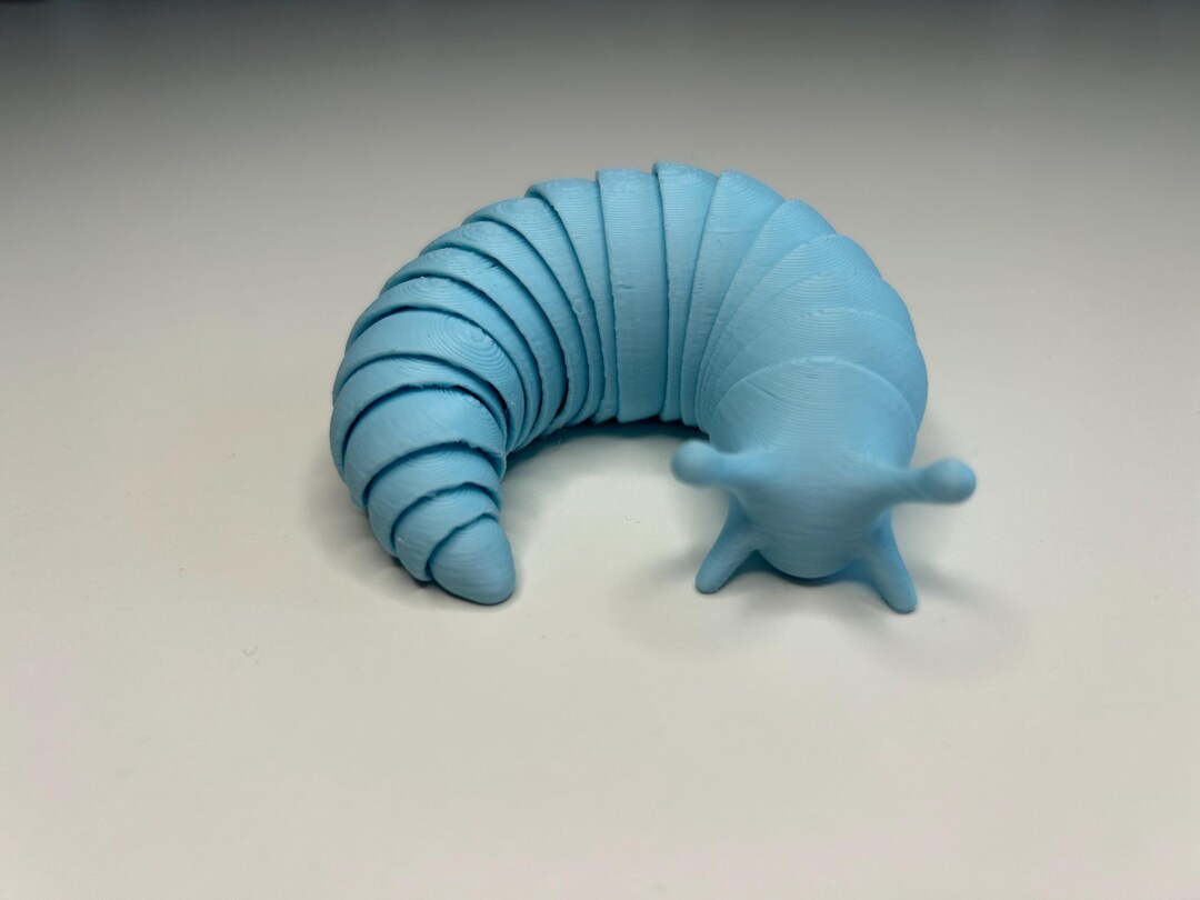 Articulated Slug Fidget Toy 3D Printed Custom Colors ASMR - Etsy