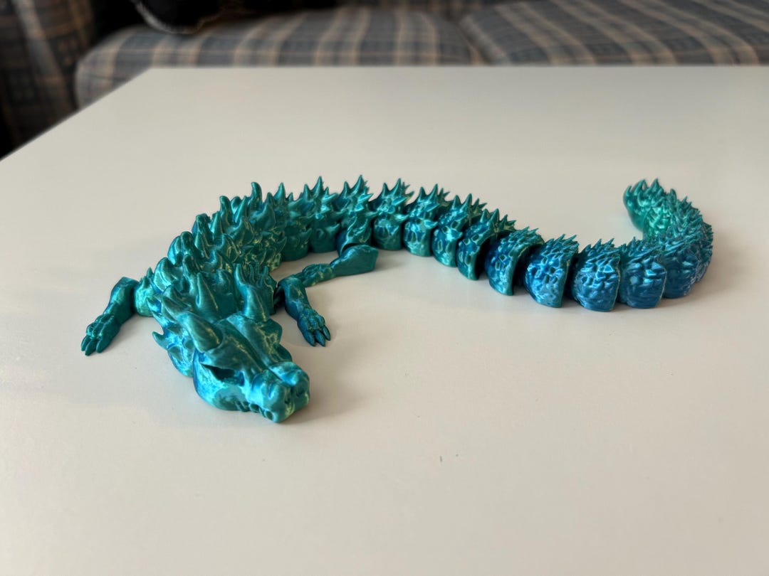 Articulated 3D Printed Spiky Dragon Customized Colors Fidget Toy - Etsy
