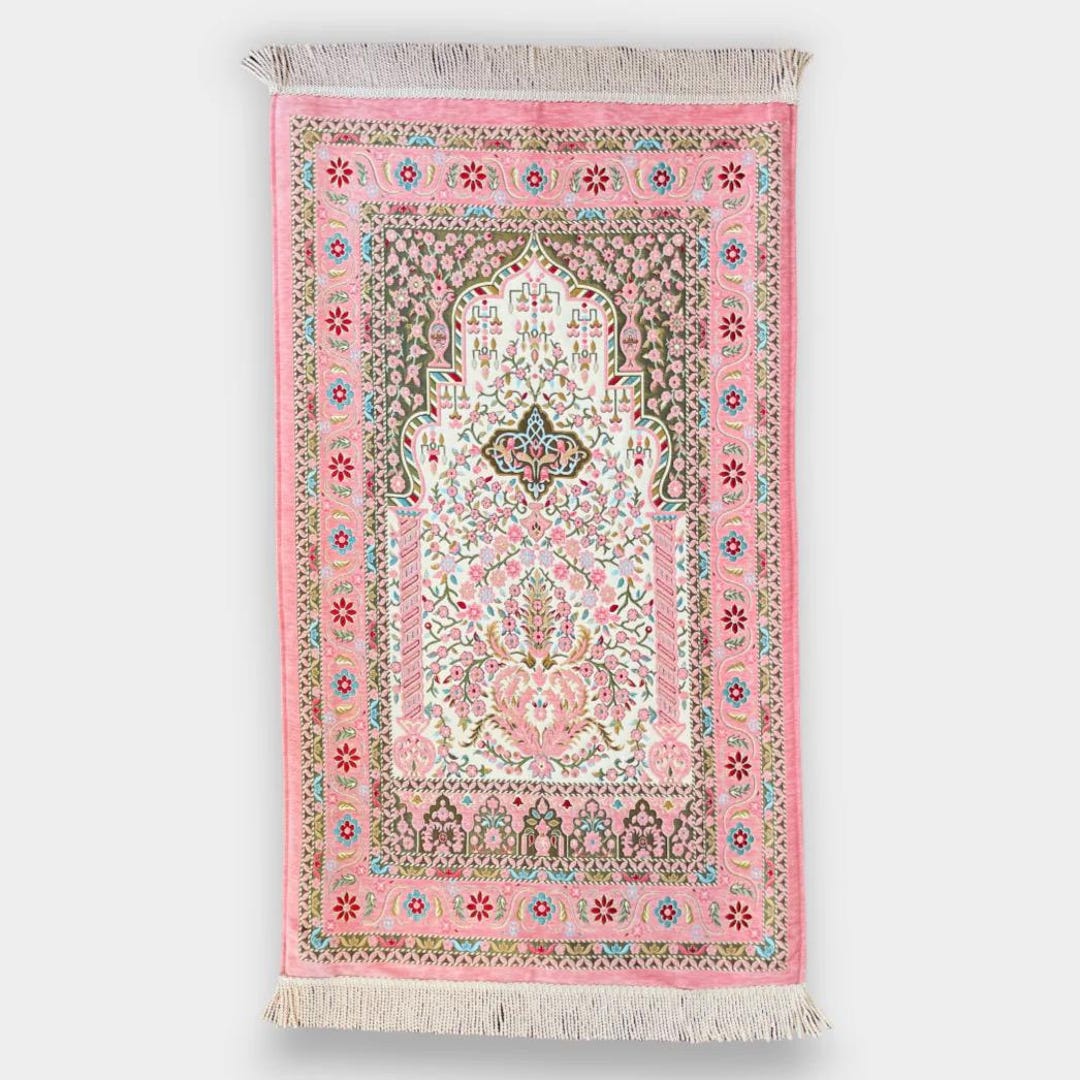 Luxury Padded Prayer Mat Pink Turkish/turkey Sejadah/sajadah/janamaz ...