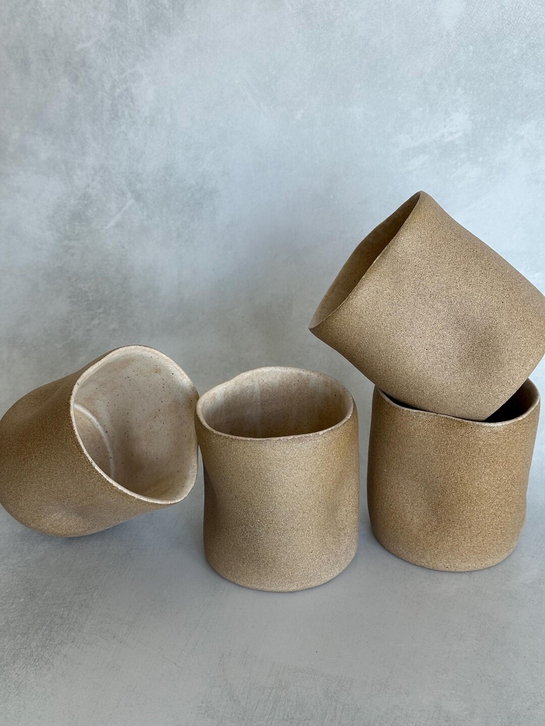 Crush Stone Cup, Handmade Ceramic Cup With Stone Finish, Unique 12 Oz ...