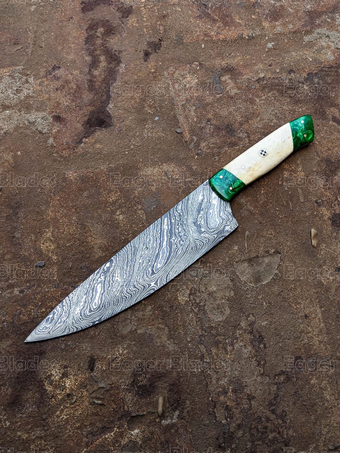 Kitchen Chef Knife Damascus Steel Chef Knives With Unique Handle ...