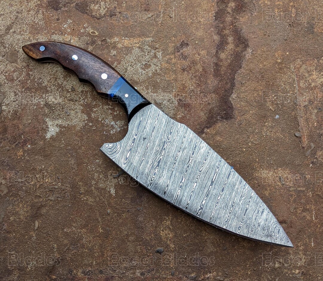 Hand Forged Chef Knife Custom Kitchen Knife Damascus Steel Knife ...