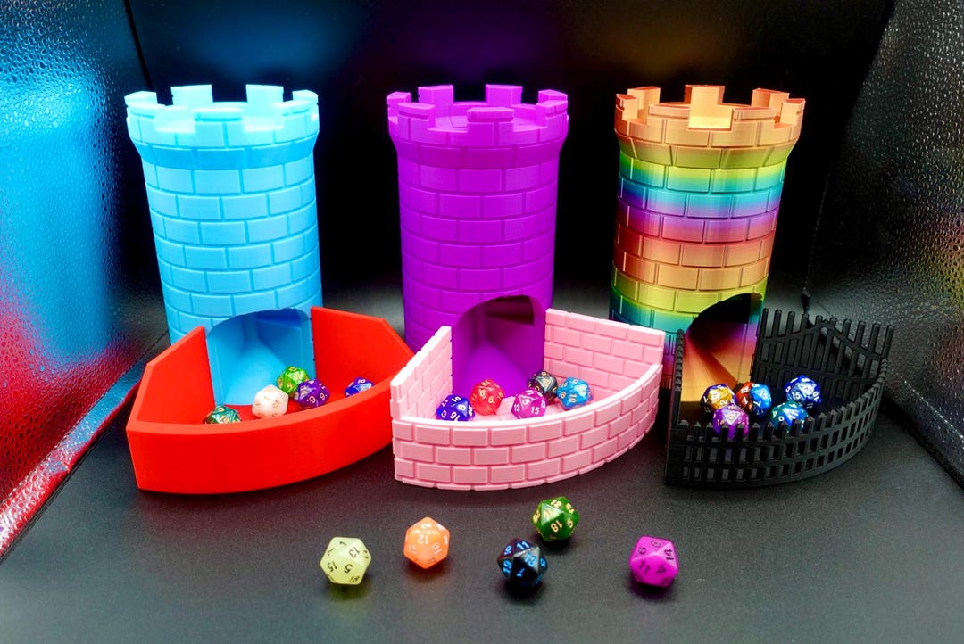 3D Printed Castle Dice Tower - Etsy