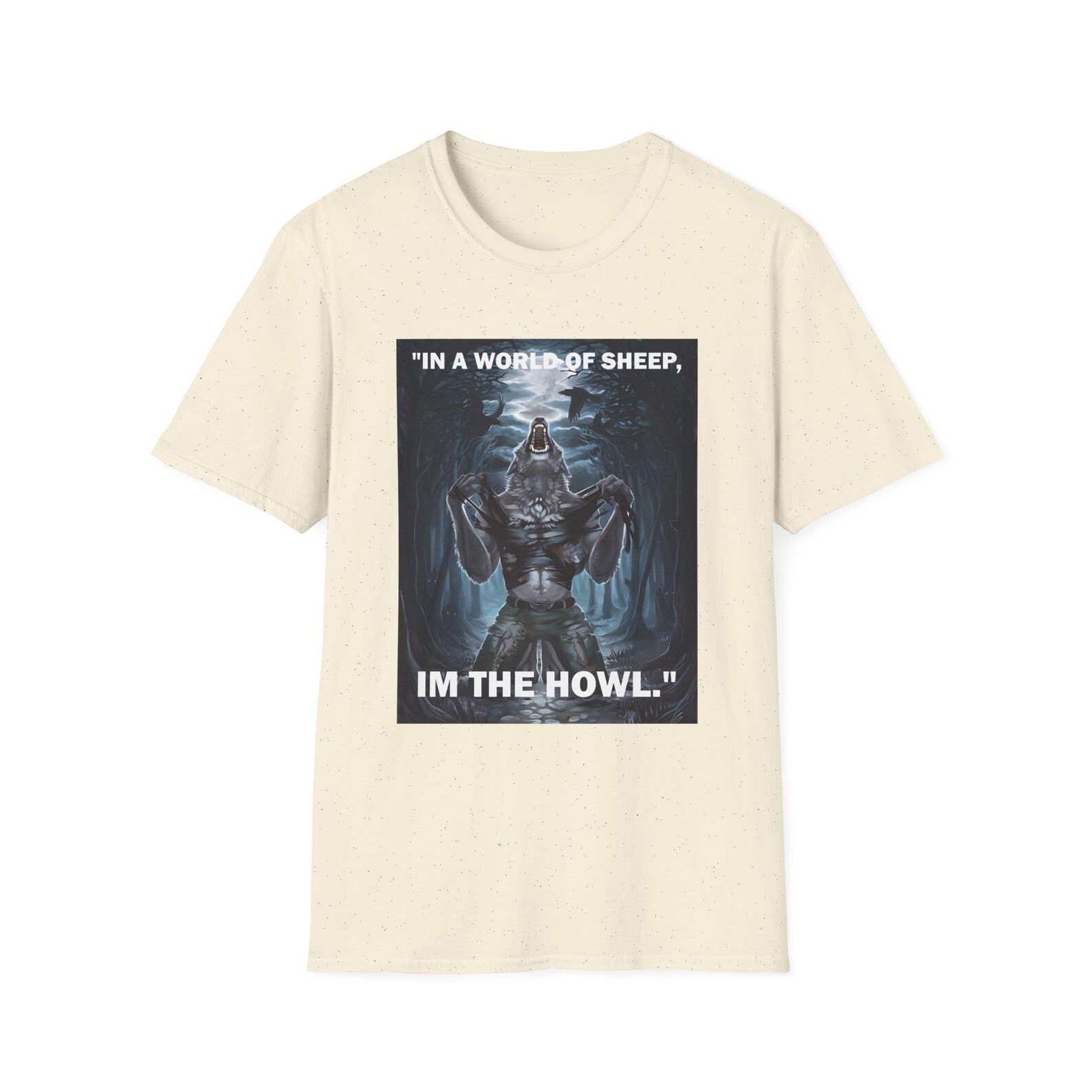 Wolf Ripping Meme Shirt, Ironic Wolf Meme Tshirt, Mewing Meme Tee ...