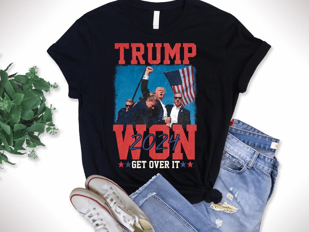 Trump Won Get Over It 2024 Shirt, Patriotic Shirt, Election 2024 ...