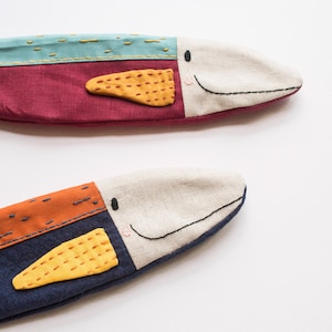 Hand-embroidered Travel Tuna Cutlery Fabric Pouch - Etsy