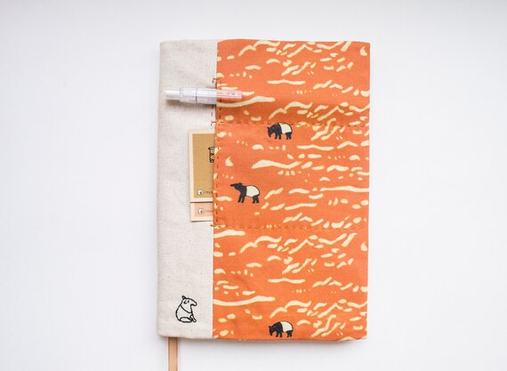 Tapir Tracks Adjustable A5 Fabric Bookcover | Etsy