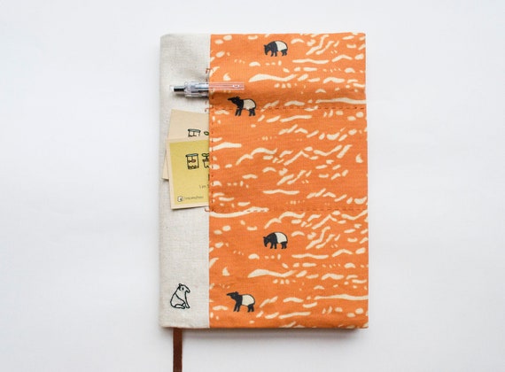 Tapir Tracks Adjustable A5 Fabric Bookcover - Etsy