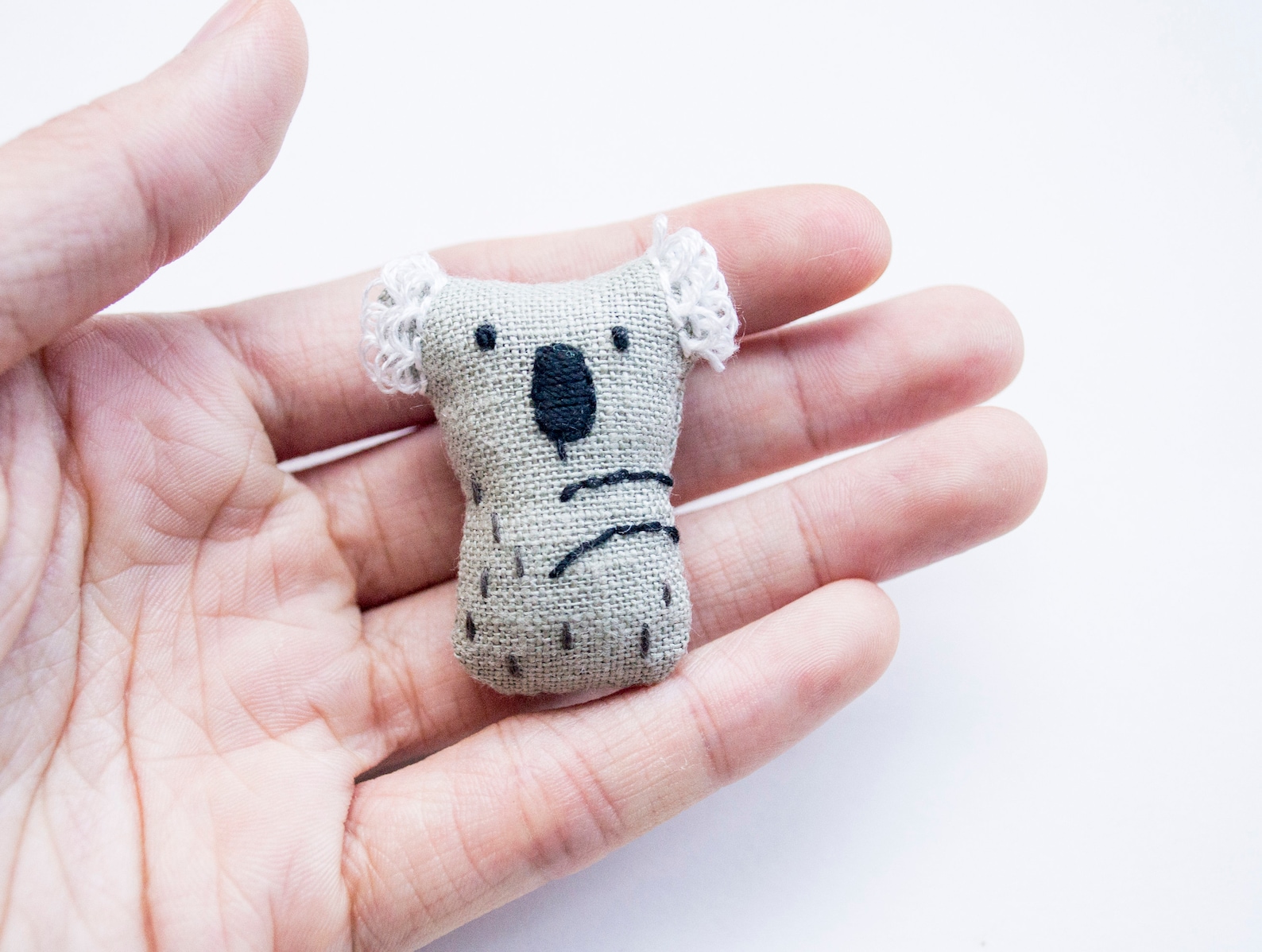 Koala Mini Embroidered Brooch Pin Mister Fuzzy-ears - Etsy