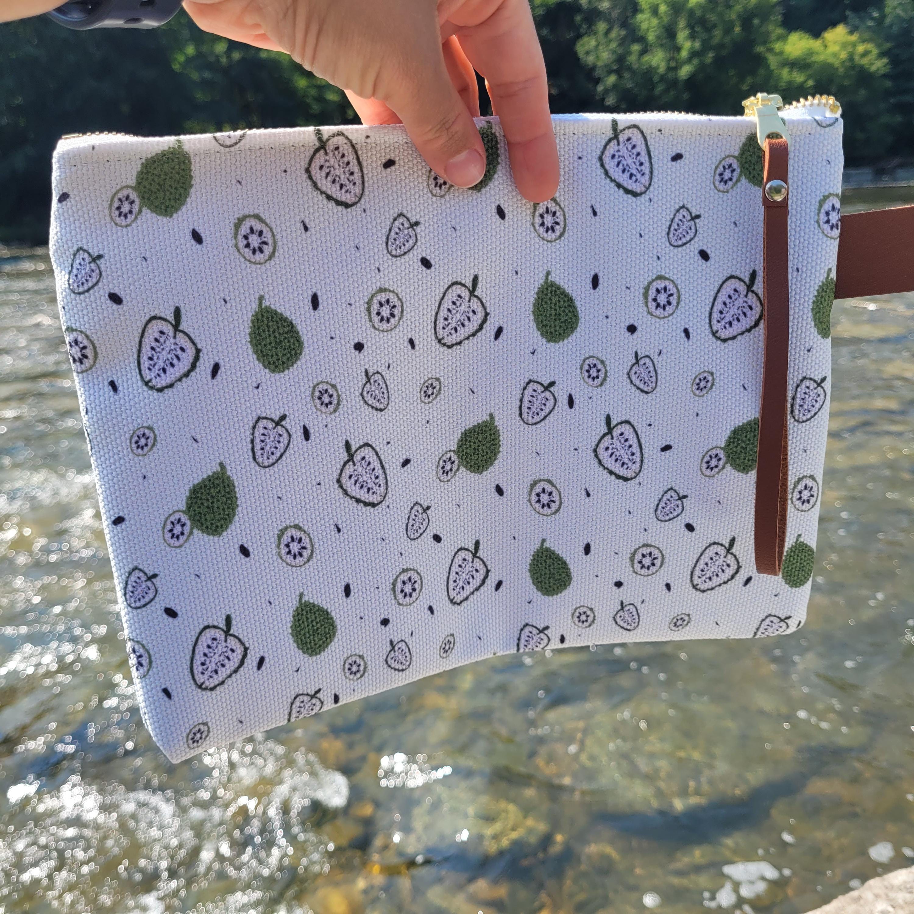 10" Tropical Fruits, Travel Zipper Pouch |summer Fruits Cosmetic Pouch ...
