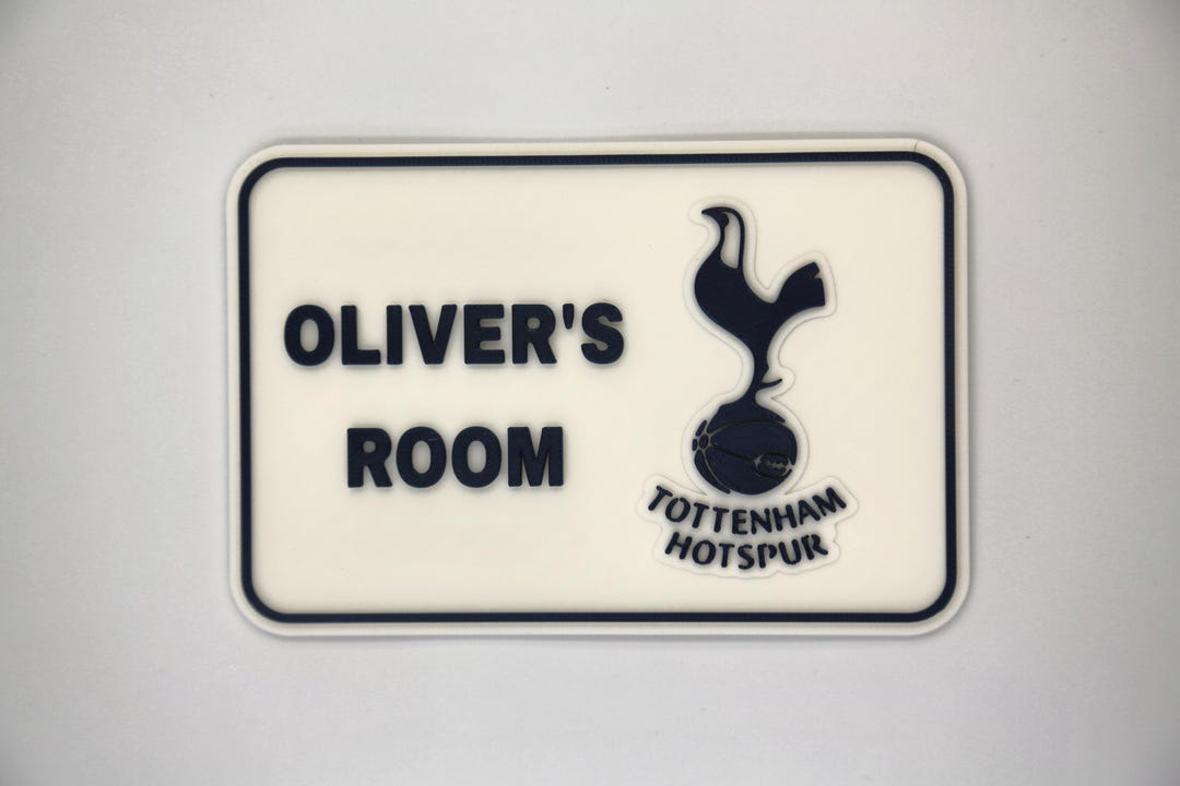 Tottenham Hotspur Name Door Sign Personalised Football Door Sign ...