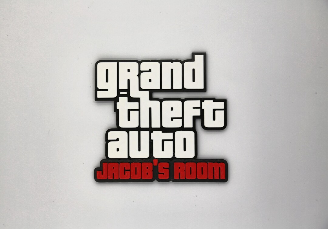Personalised Grand Theft Auto Door Sign - GTA Name Plaque - GTA Name ...