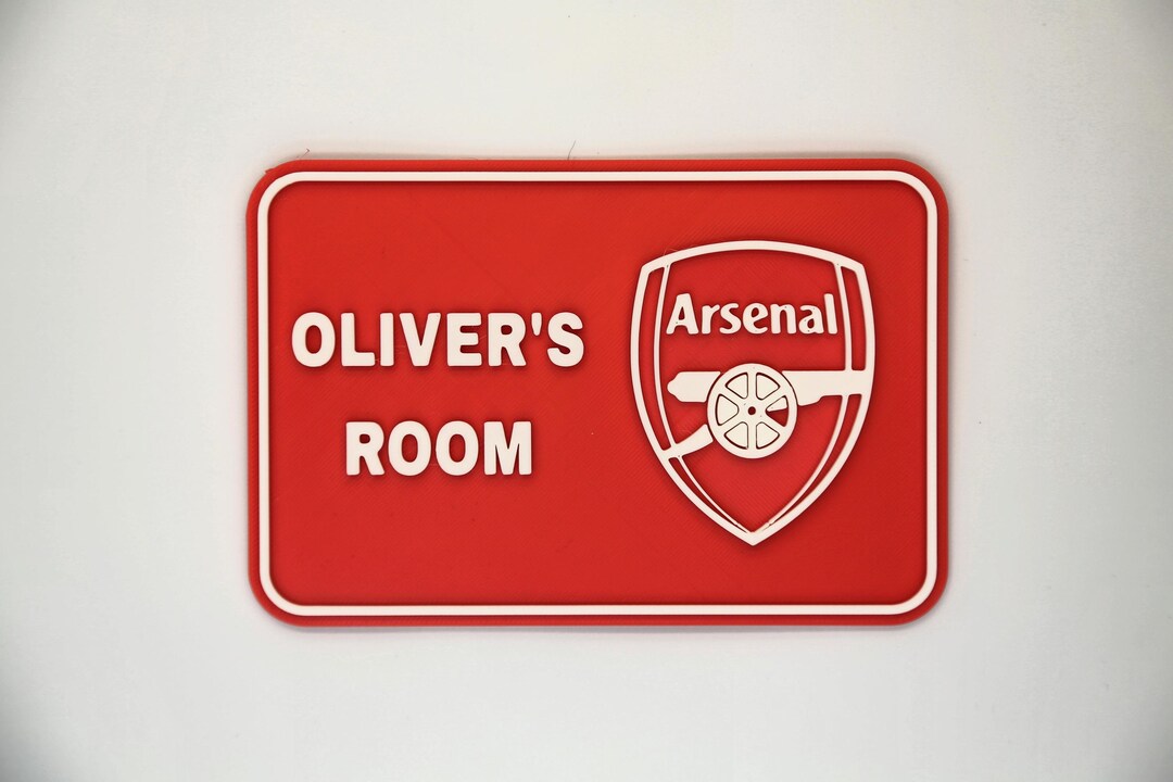 Arsenal Name Door Sign Personalised Football Door Sign bedroom Door ...