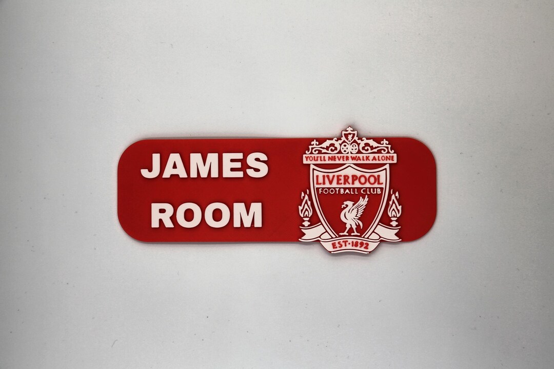 Liverpool Name Door Sign Personalised Football Door Sign bedroom Door ...
