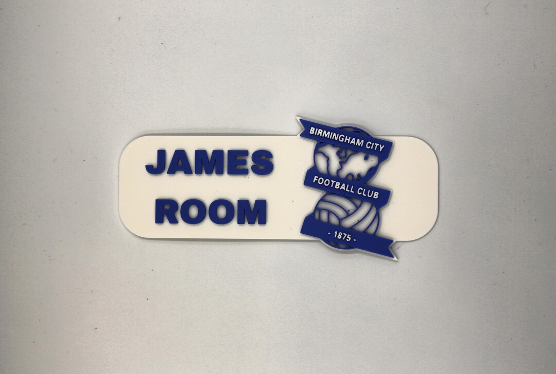 Birmingham City Name Door Sign Personalised Football Door Sign bedroom ...