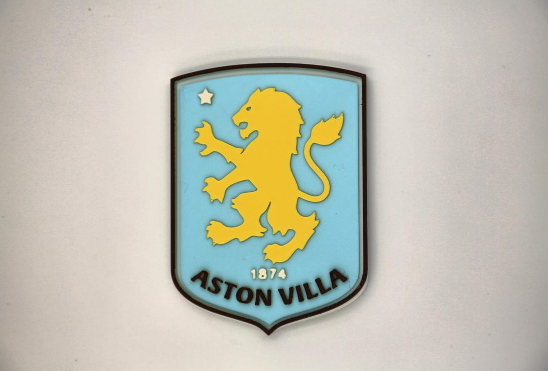 Aston Villa Badge Wall Art Football Door Sign Bedroom Door Plaque ...