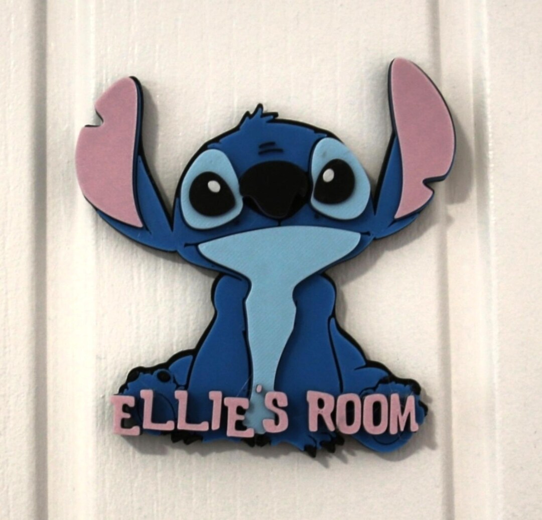 Personalised Lilo and Stitch Door Sign, Custom Stitch Name Plaque ...
