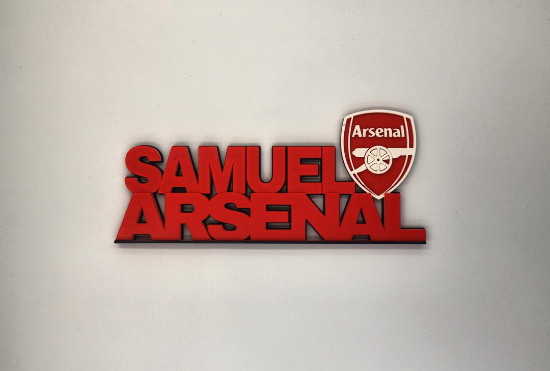 Arsenal Shelf or Wall Art Football Door Sign Bedroom Door Plaque ...