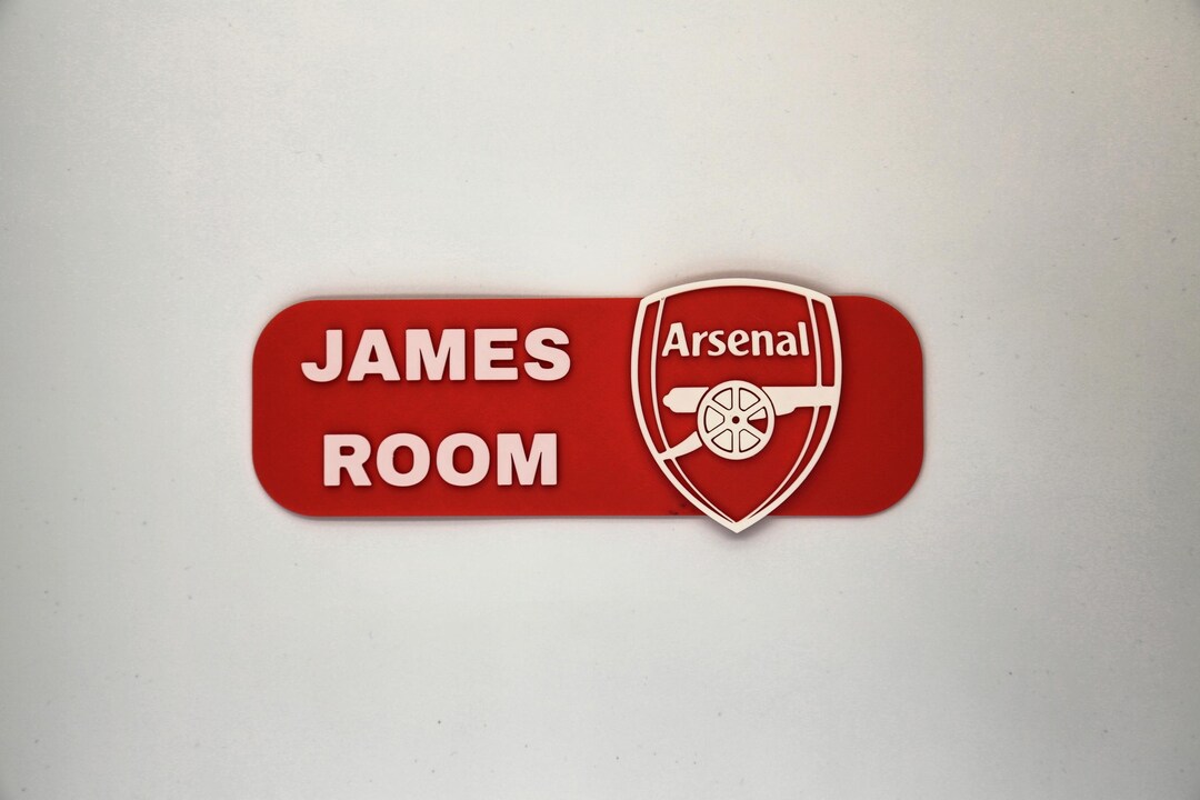 Arsenal Name Door Sign Personalised Football Door Sign bedroom Door ...