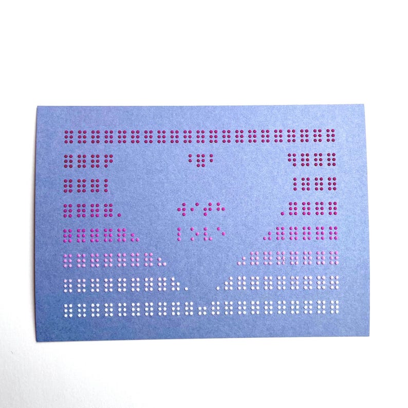 Vocal Dots - a Handmade Greeting Cards Using Gmund Paper. Heart-shaped ...