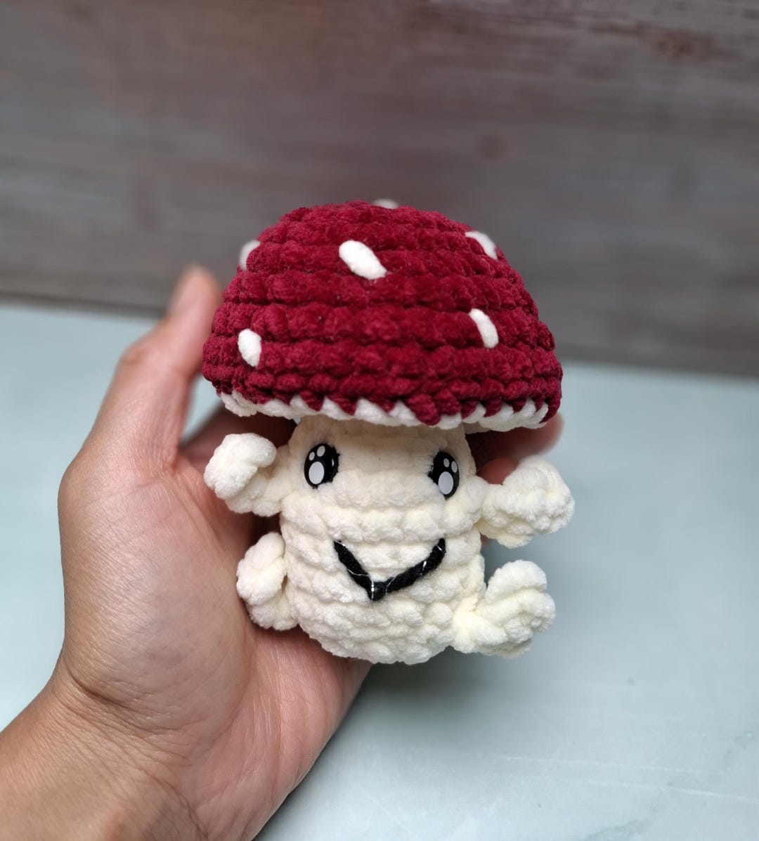 Crochet Mushroom Pattern No Sew – Easy Beginner Amigurumi Plushie With ...