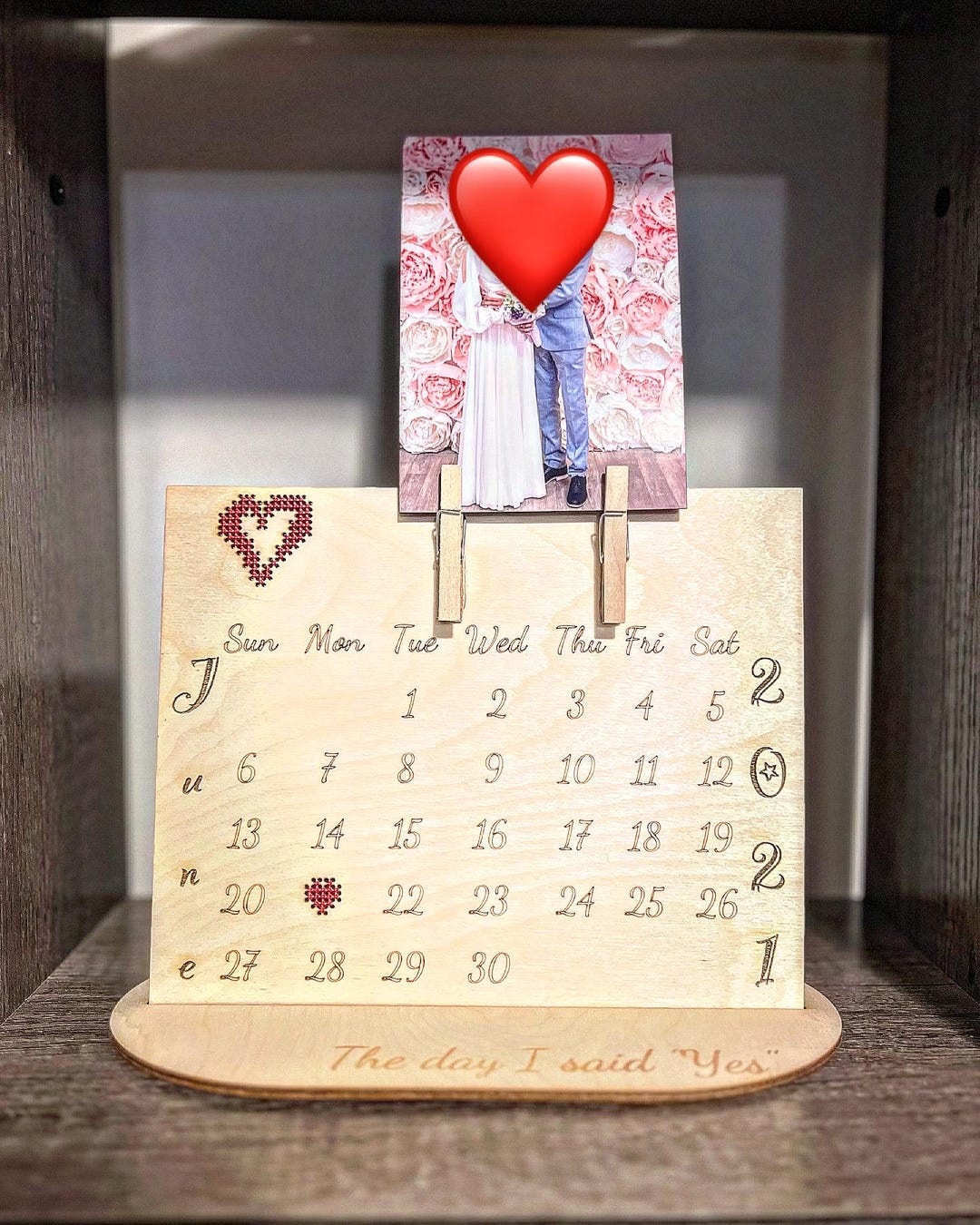 SVG File: Personalized Wooden Calendar Design – Customizable for Any ...