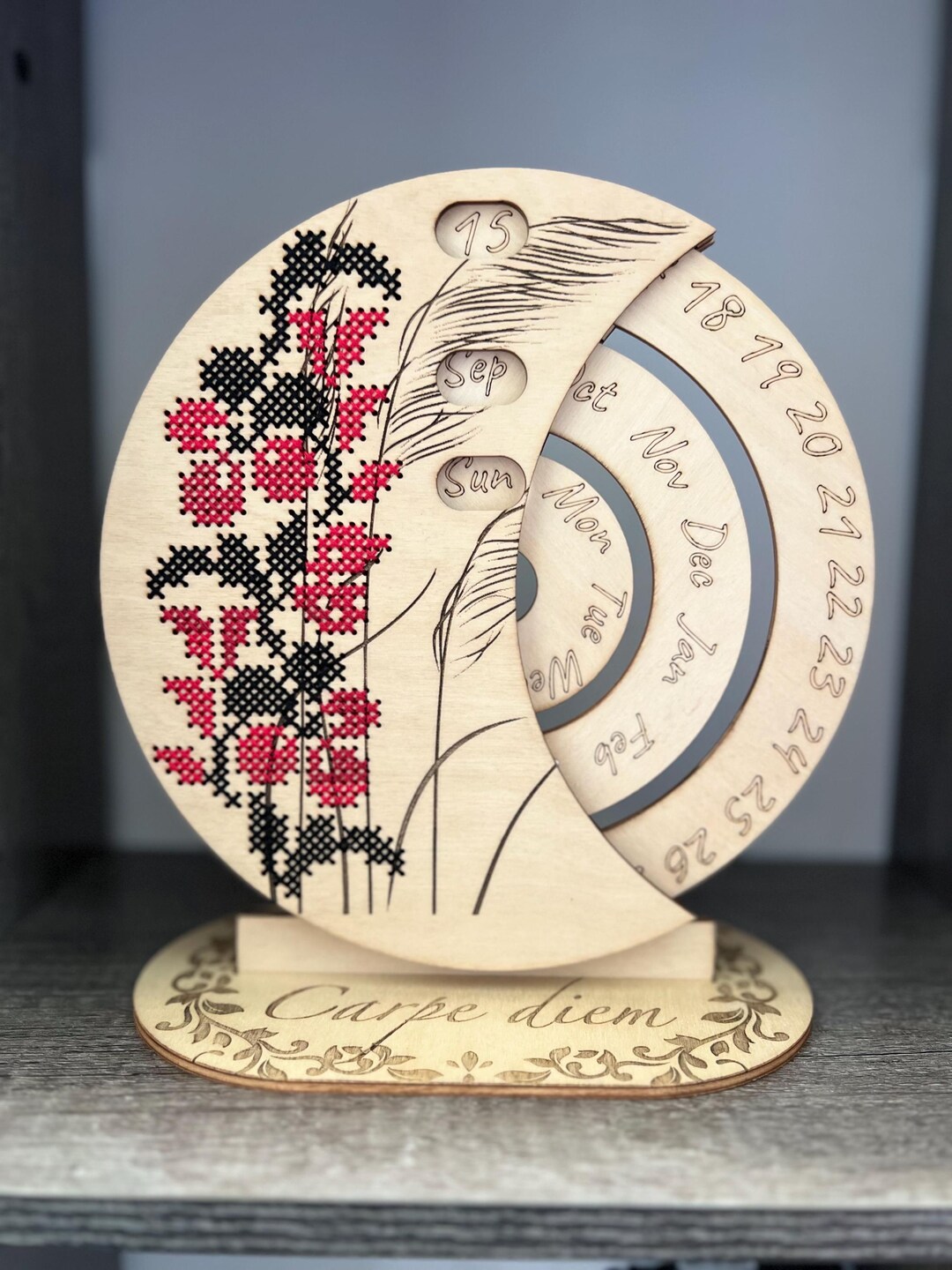 Spinning Standing Calendar / Perpetual Calendar / Christmas Gift / New ...