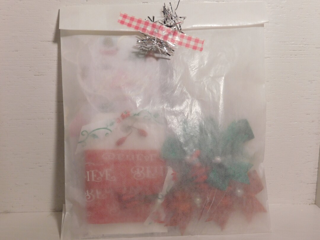 Mini Gift Wrap Supply Kit - Christmas Theme - Etsy