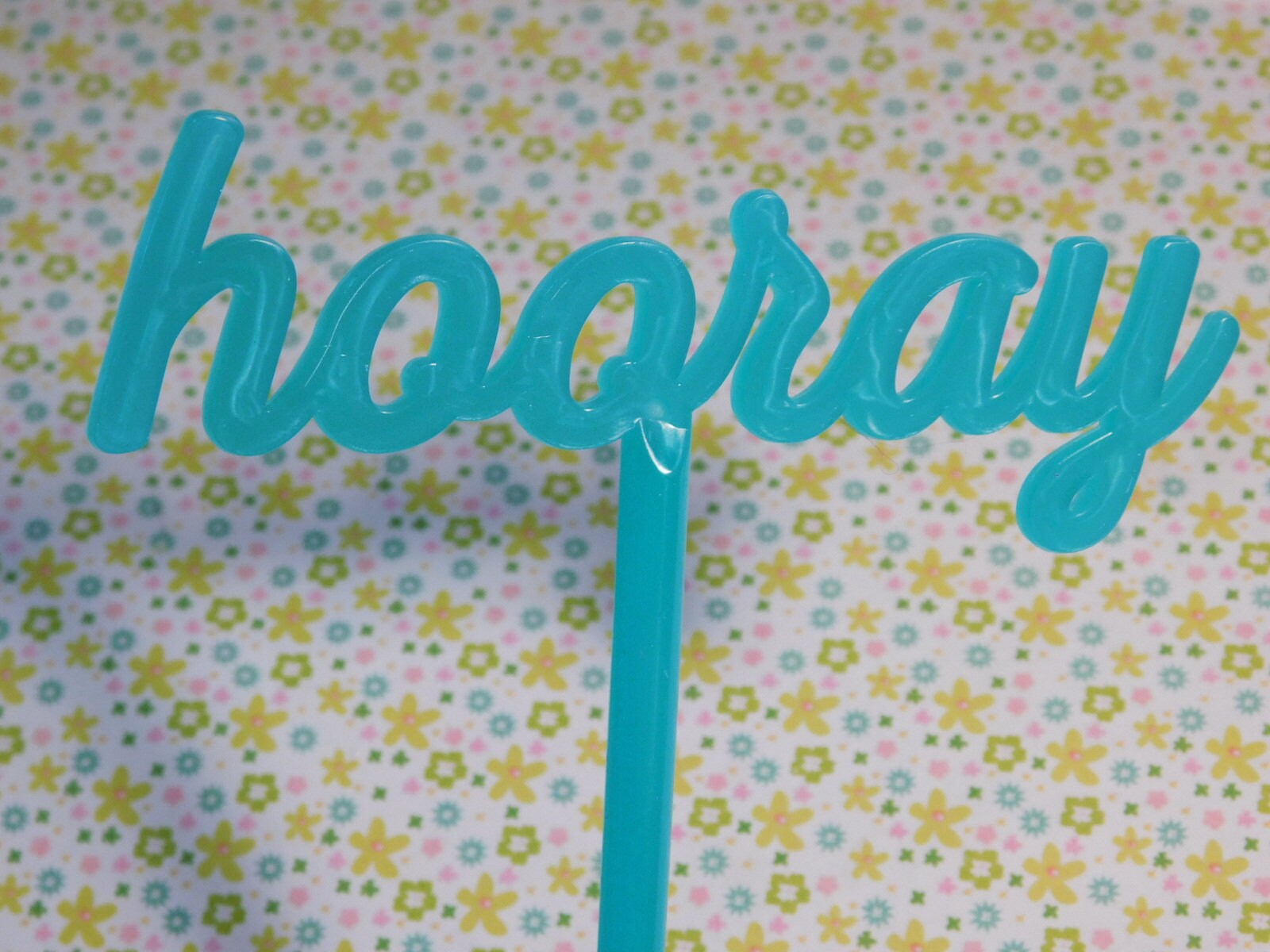 Vintage Look Cake Topper - Hooray for Birthdays Graduation Baby ...