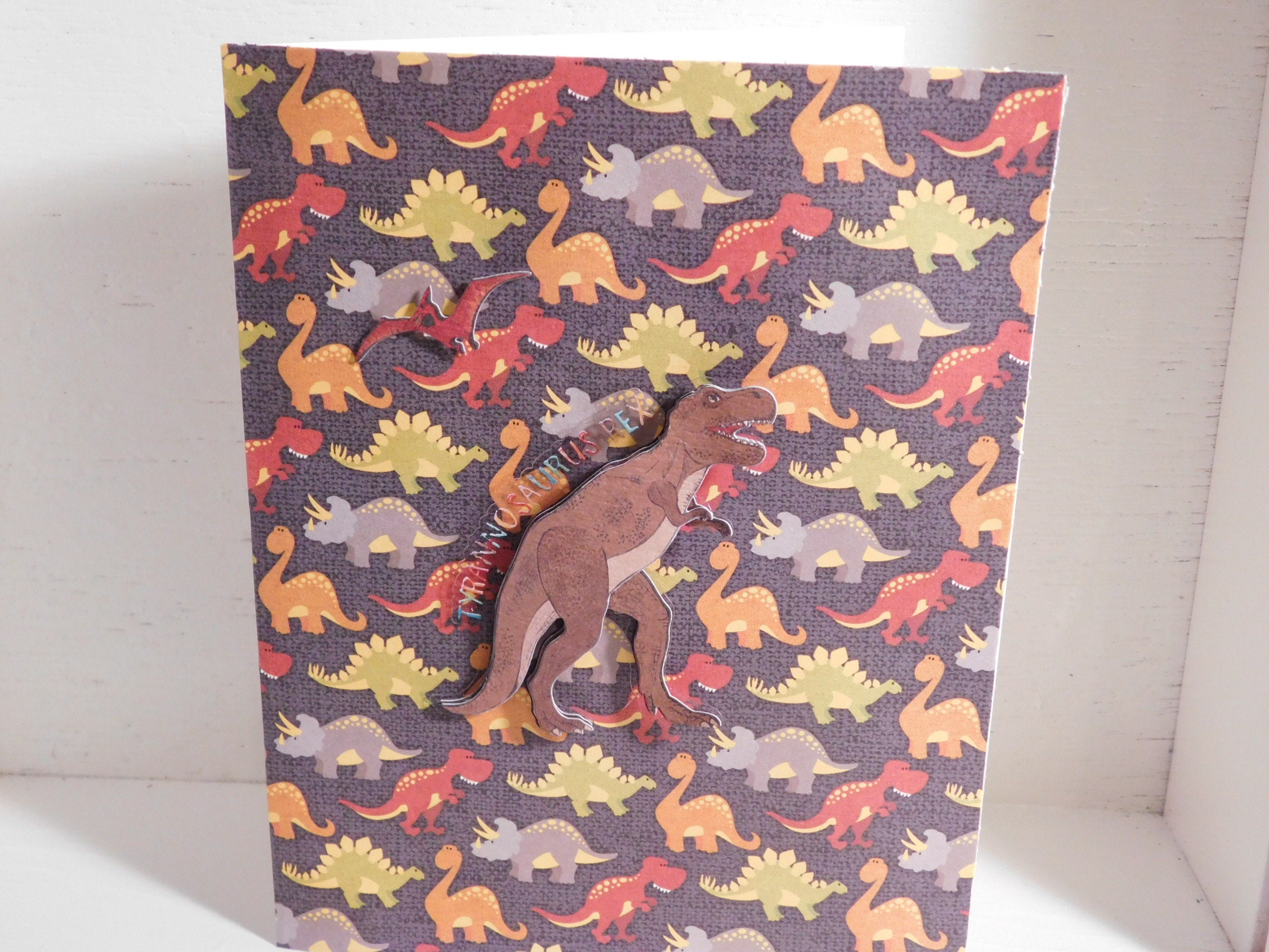 Dinosaur Theme All Occasion Friendship Birthday Blank Greeting Card - Etsy