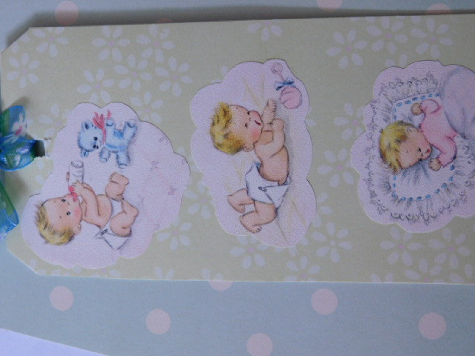 Handmade Baby Girl Baby Gift or Shower Gift Tag - Etsy