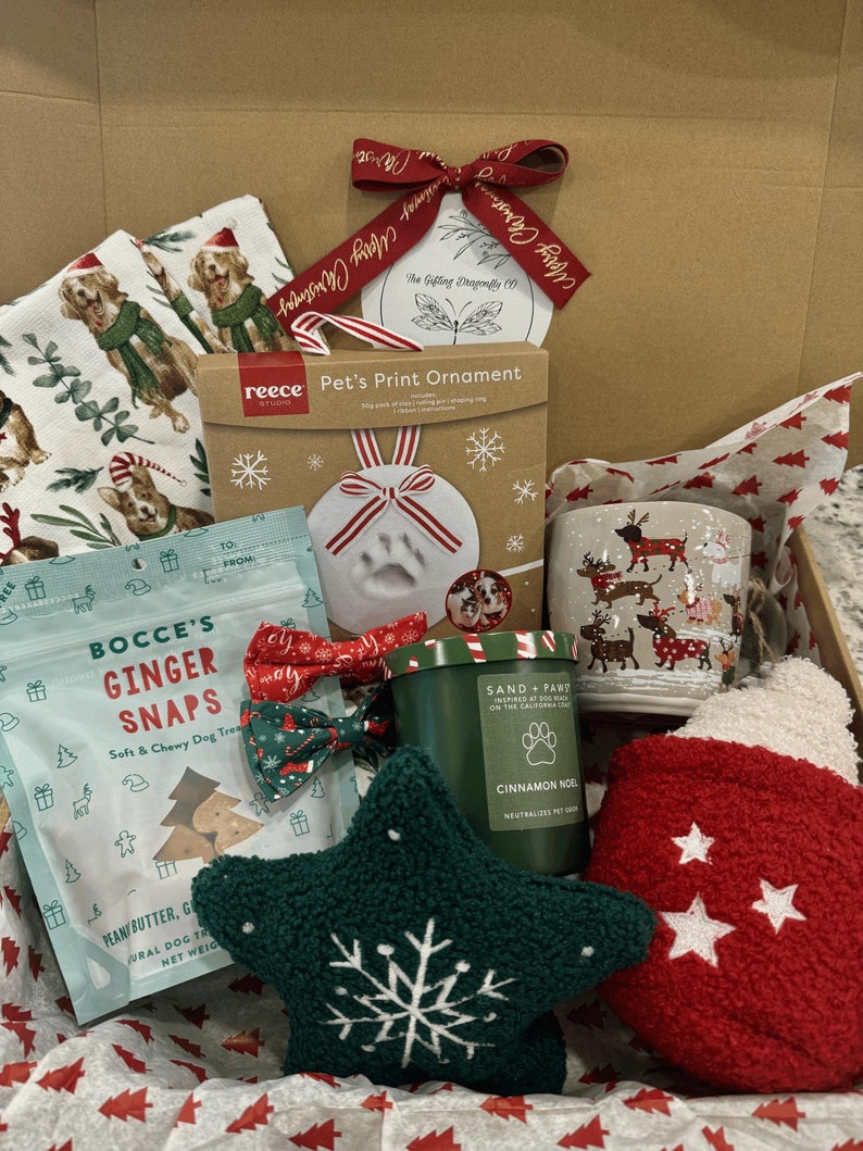 Dog Christmas Gift Box - Etsy