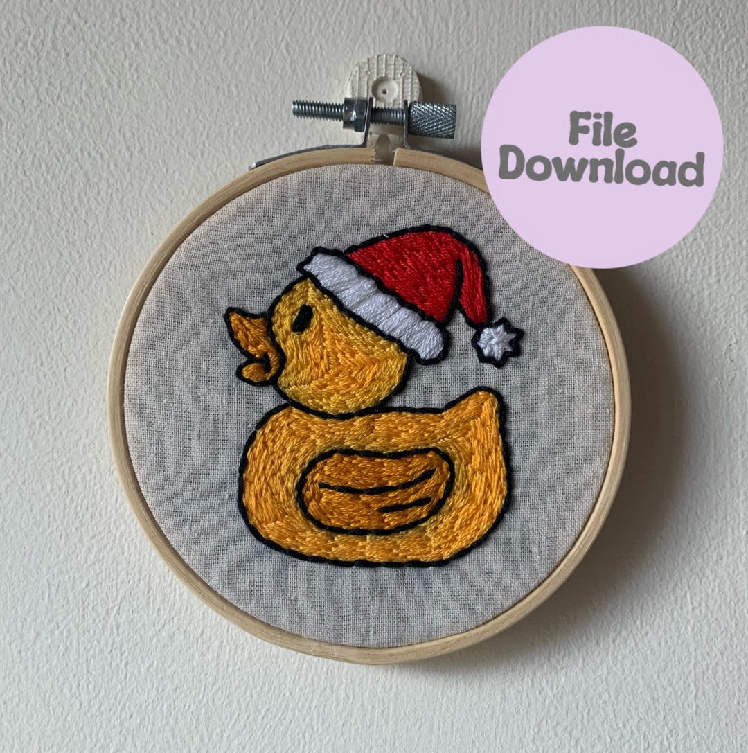 Rubber Duck Embroidery Pattern, PDF Template Download, Includes DCM ...