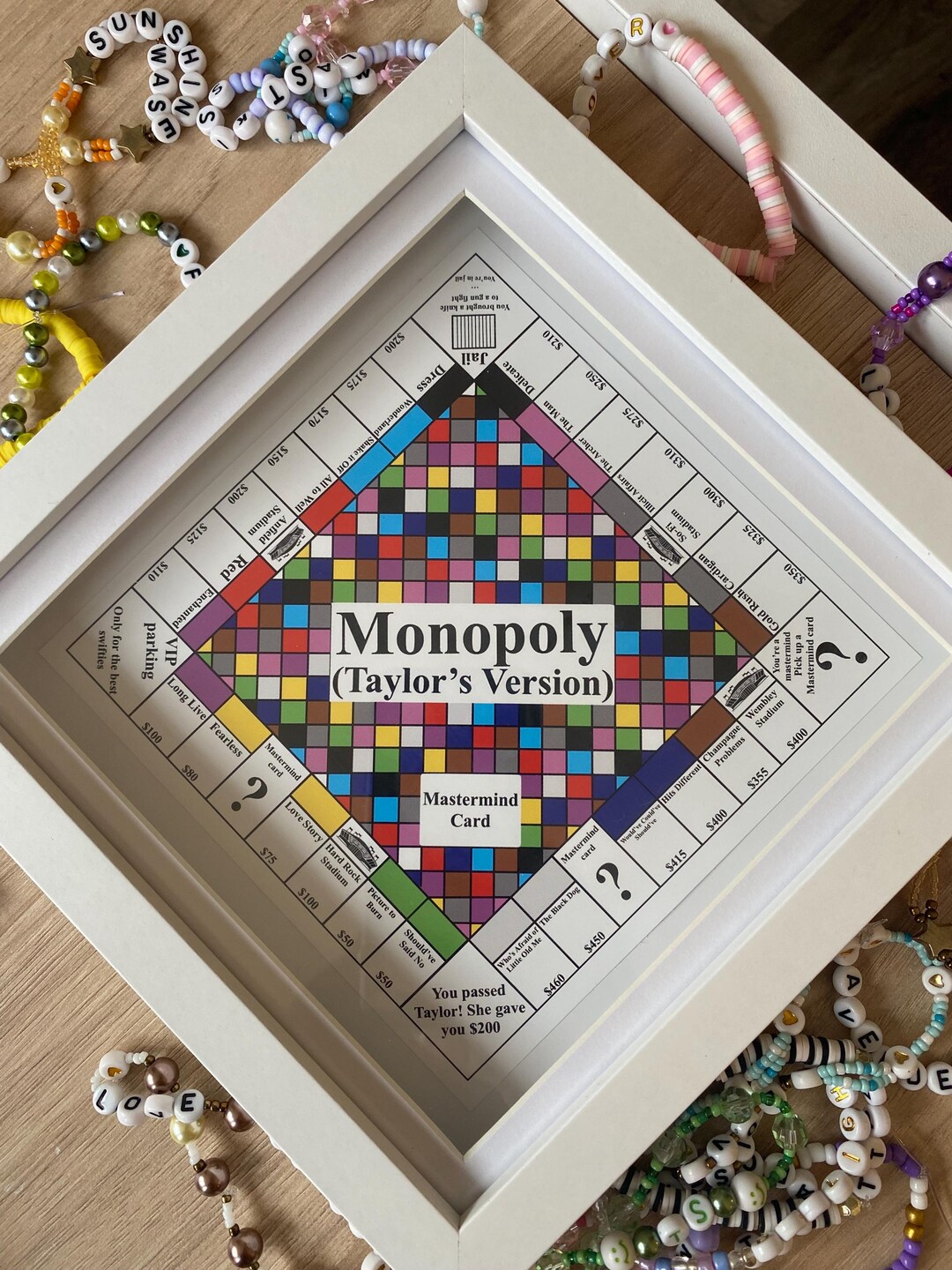 Taylor Swift the Eras Tour Monopoly Themed Frames Picture. Gift ...
