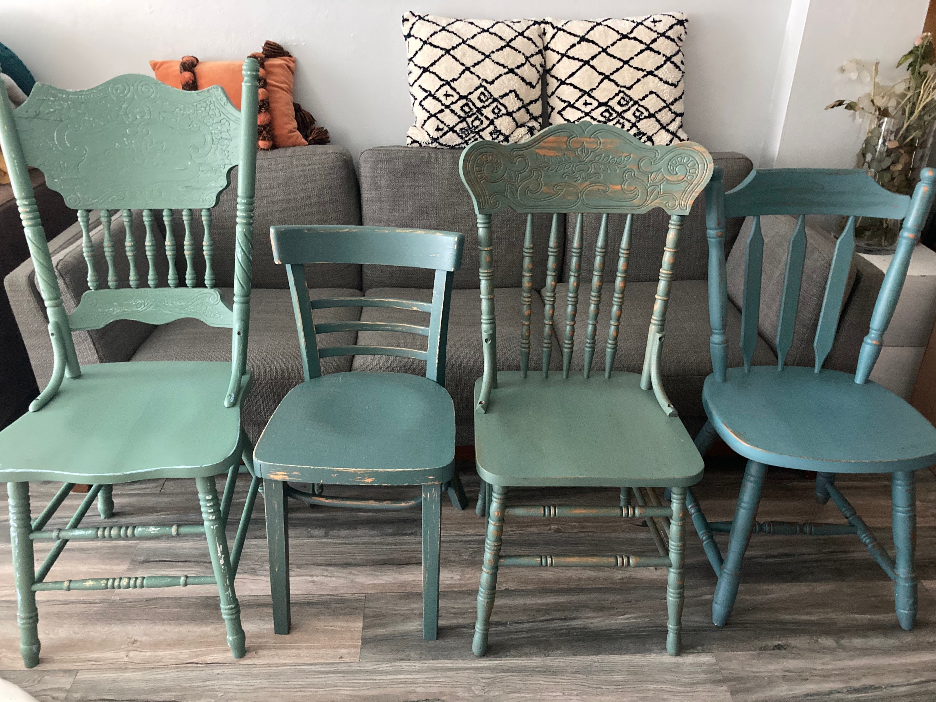 VINTAGE Mis Match Chairs, Set of 4 - Etsy