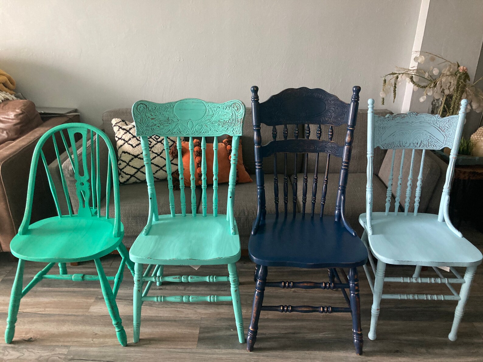 Dining chairs vintage chairs chairs shabby chic chairs kitchen | Etsy