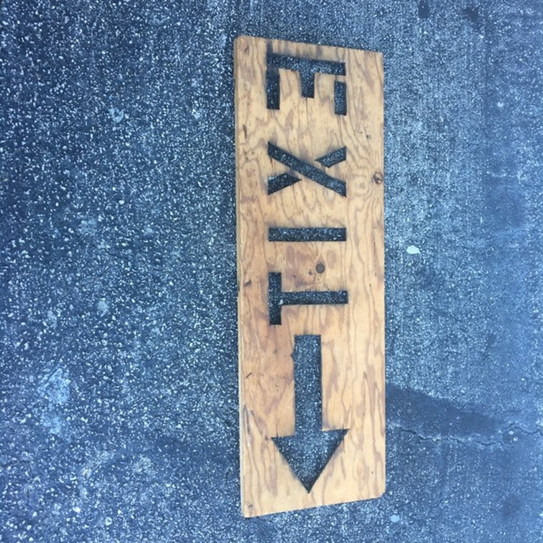 Vintage Wood Handmade EXIT Sign - Etsy